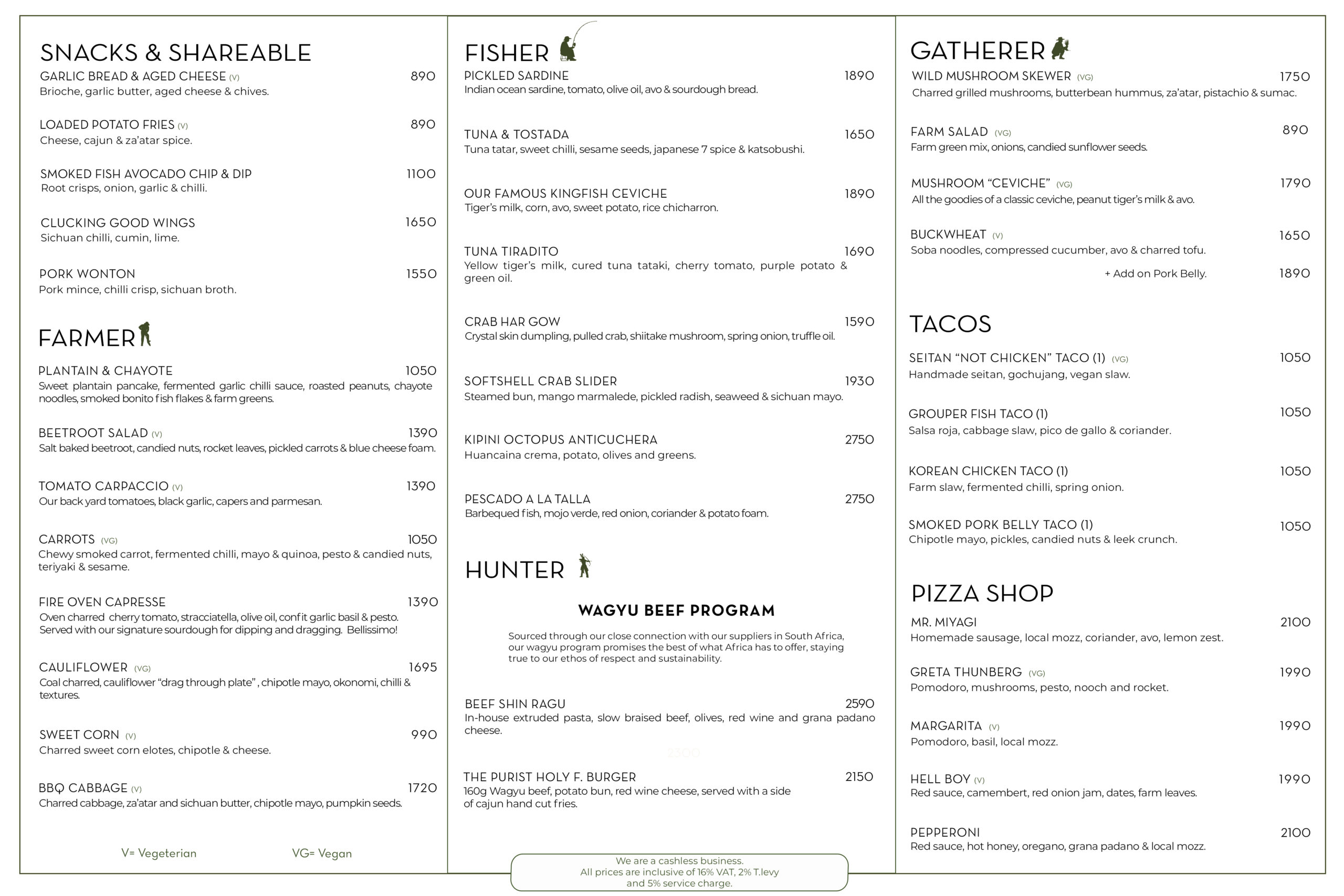 Menu - Cultiva Kenya